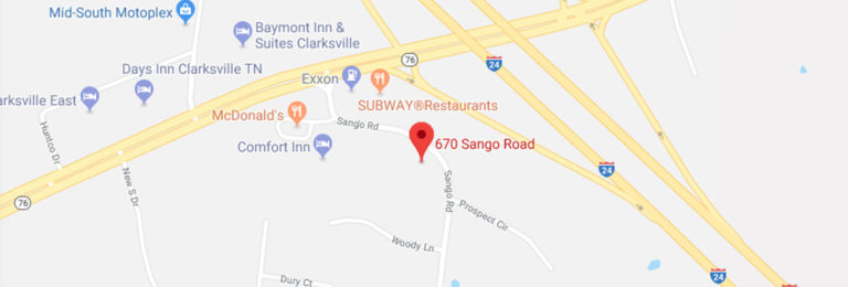 Map of Nashville Skin Clarksville Sango Road Location - Nashville Skin